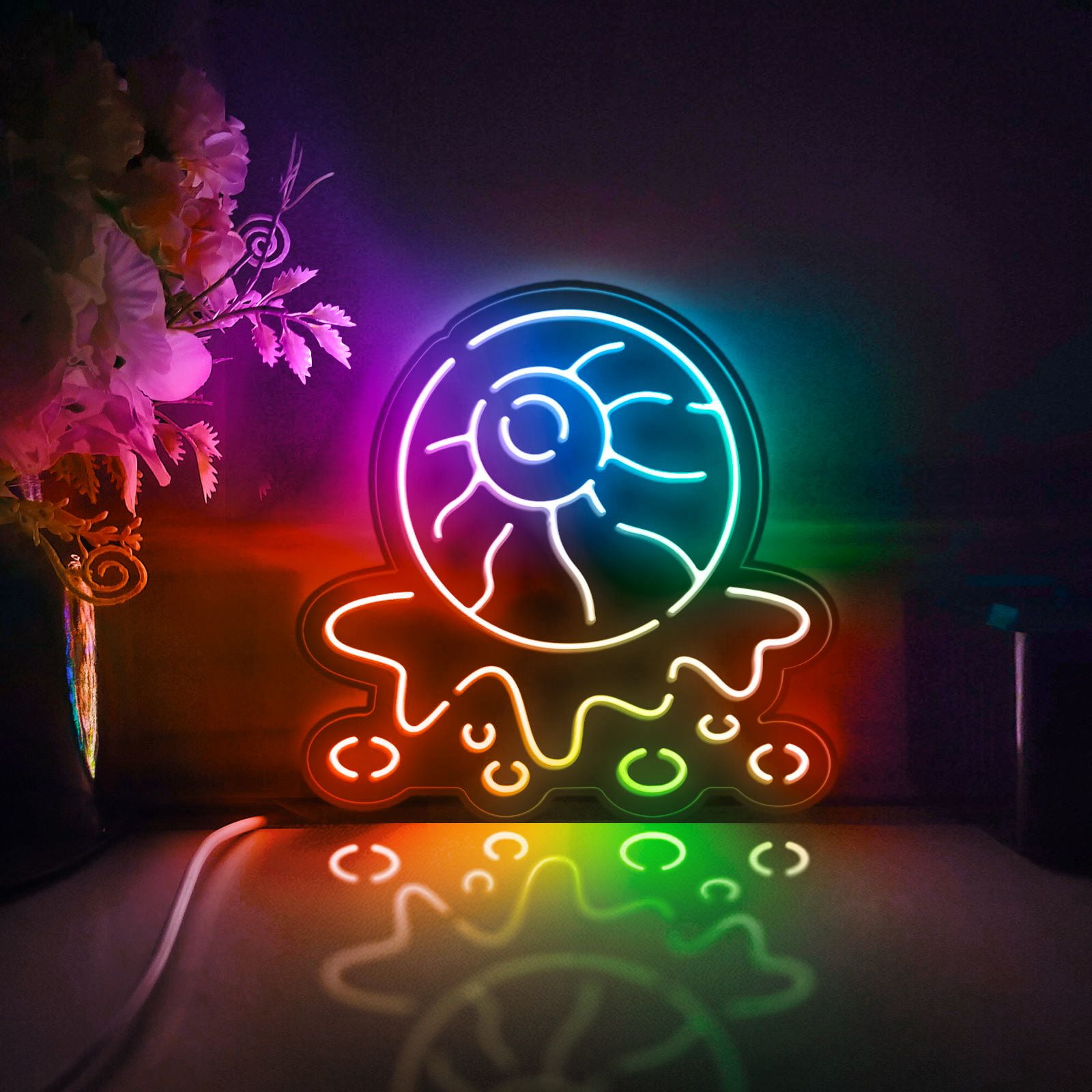Evil Eye Led Light Box, Dimmable Neon-Like Light Signs USB Power for ...