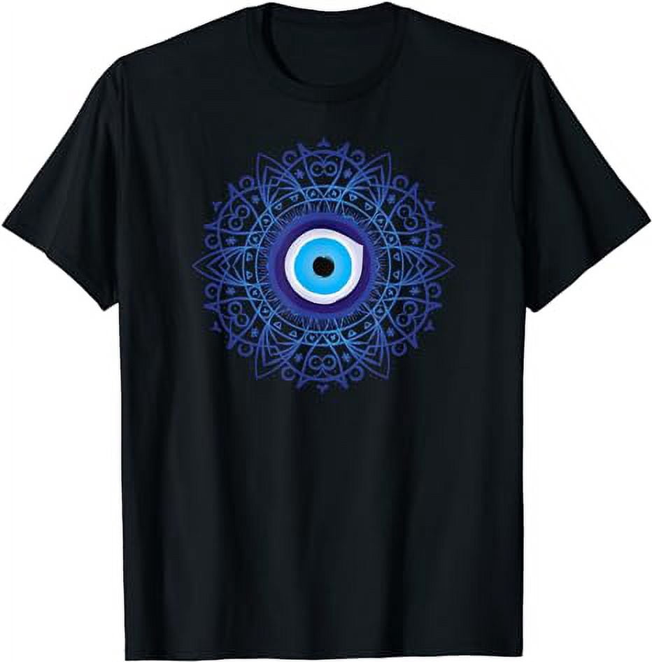 Evil Eye Mandala Blue Protection Against Evil Spirits Curse T-Shirt ...