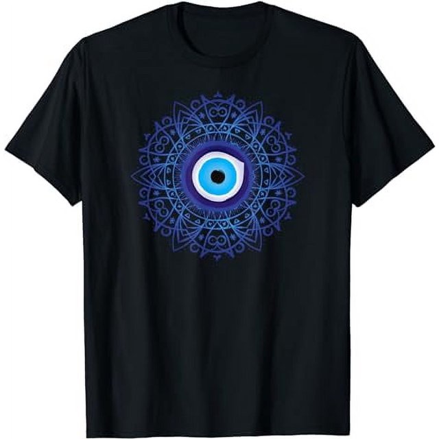 Evil Eye Mandala Blue Protection Against Evil Spirits Curse T-Shirt ...