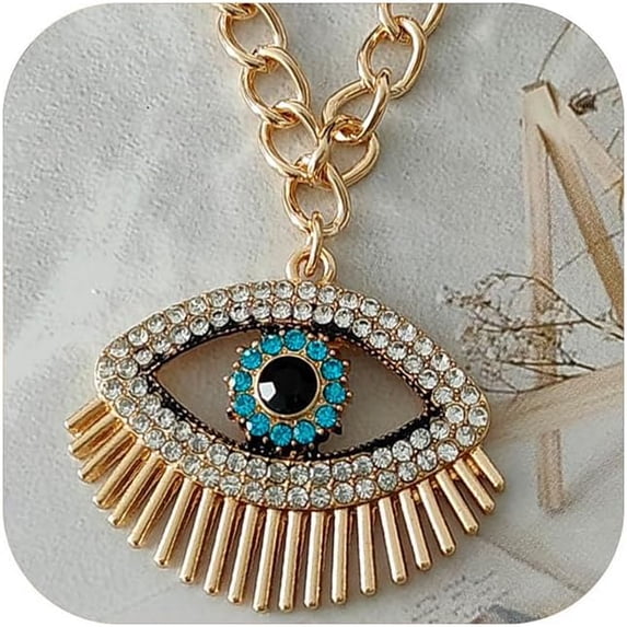 Evil Eye Necklace for Women Gold Plated Evil Eye Necklace[k407 ...