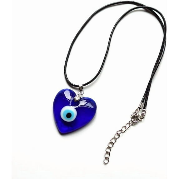 Evil Eye Pendant Necklace Glass Leather Rope Bracelet Chain Turkish ...