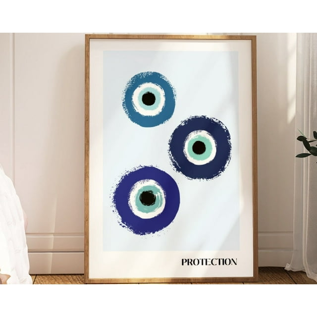 Evil Eye Poster, Spiritual Wall Art, Nazar Wall Art, Greek Eye Wall Art ...