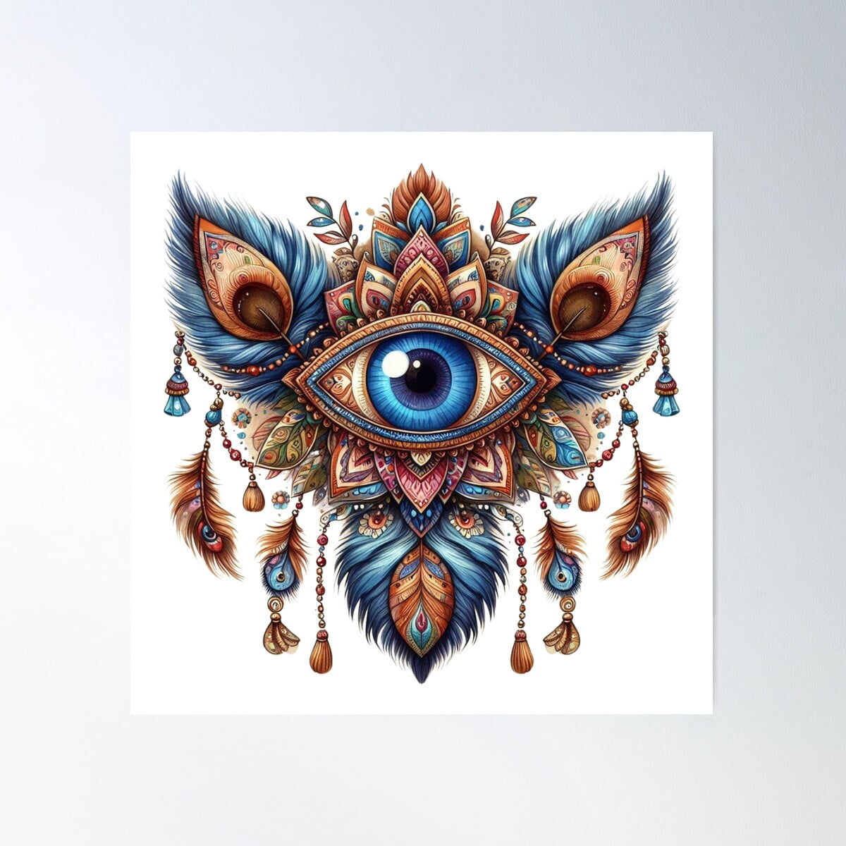 Evil Eye Poster Wall Art, Modern Wall Decor For Living Room Bedroom ...