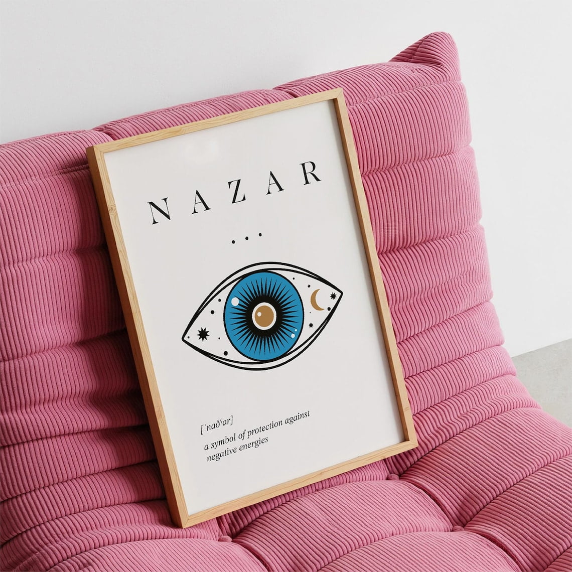 Evil Eye Print, Celestial Nazar Protection Art Home Decor #822 ...