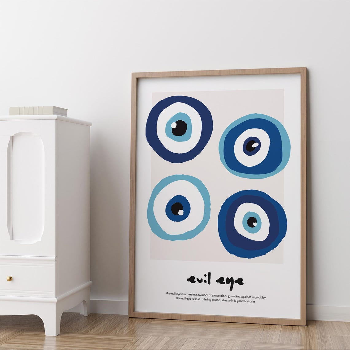 Evil Eye Print, Nazar Wall Art Print Meaning, Abstract Wall Art Home ...