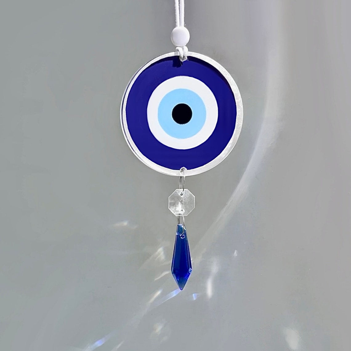 Evil Eye Protection Car Charm, Crystal Suncatcher, New Car Gift For Her ...