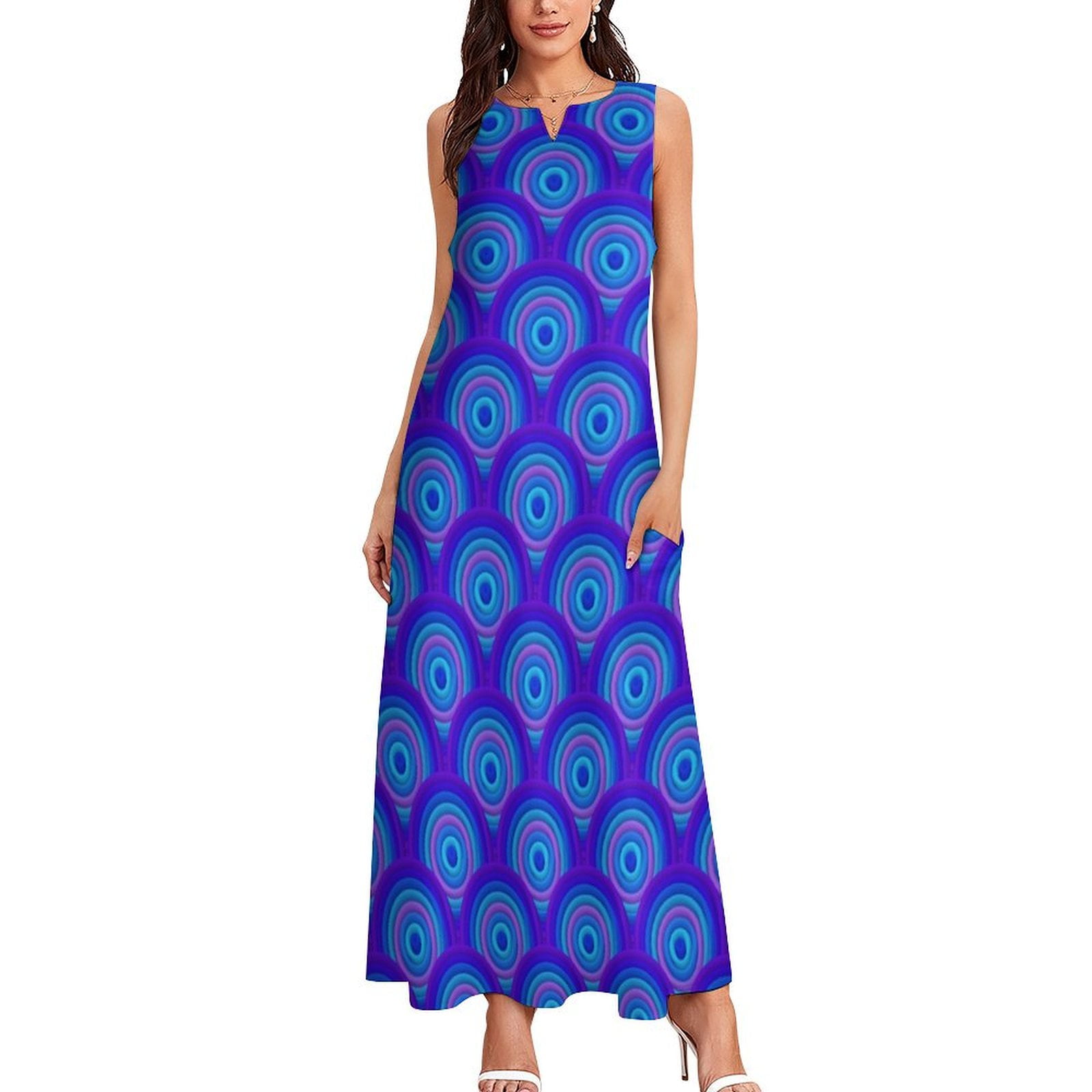 Evil Eye Protection Long Dress Cute pattern. Long Dress birthday dress ...
