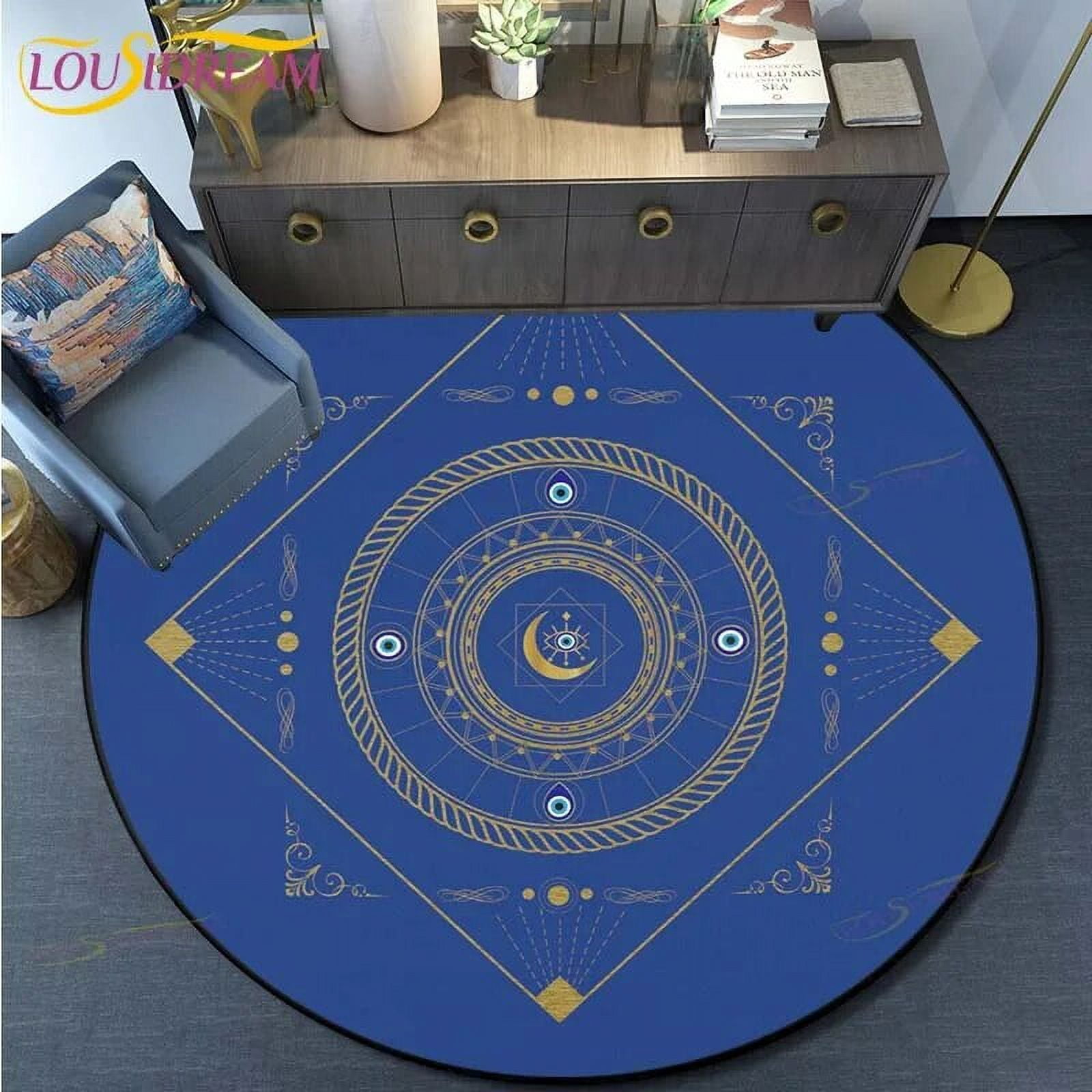 Evil Eye Rug Retro Round Rug Living Room r Mancave Rug Floor Mats ...