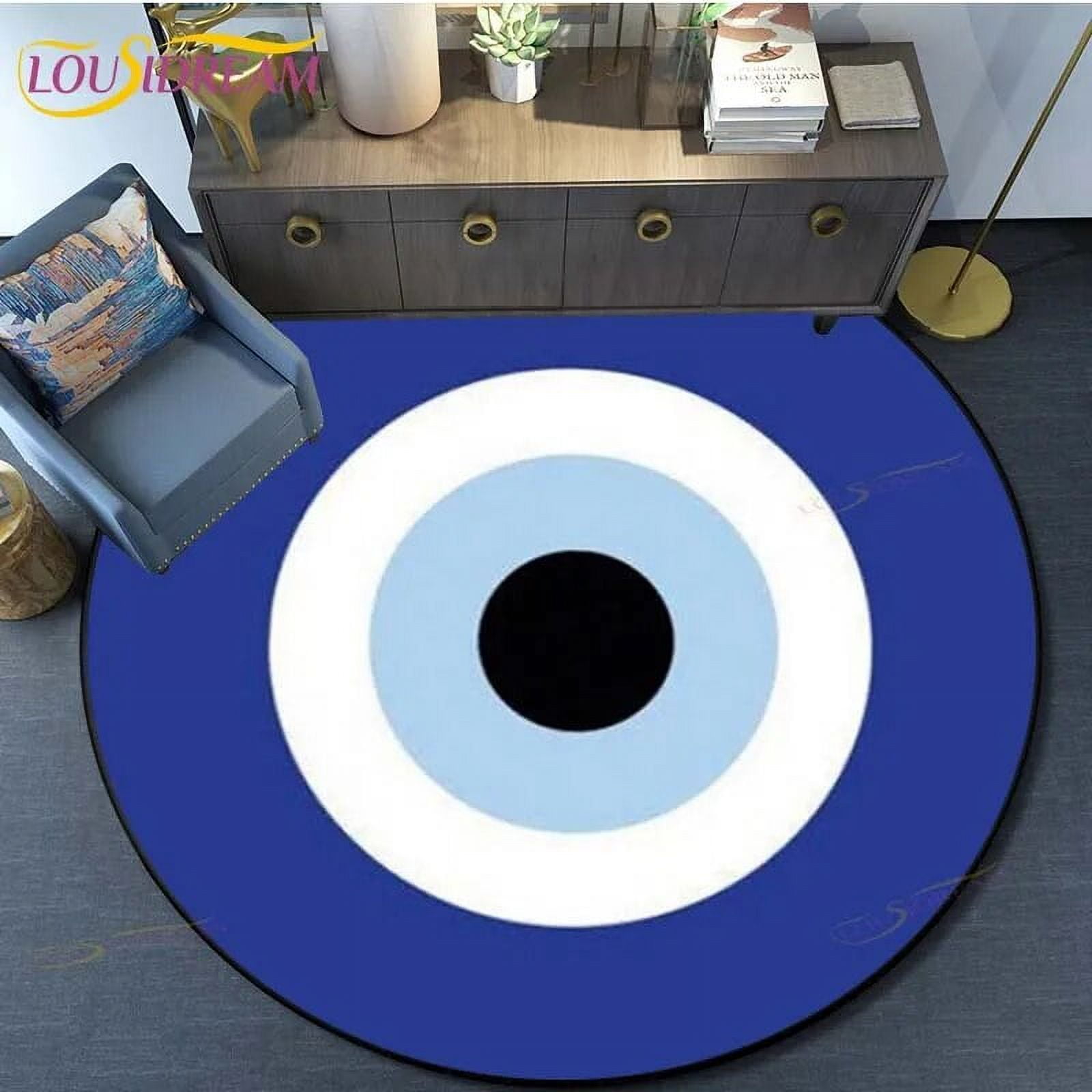 Evil Eye Rug Retro Round Rug Living Room r Mancave Rug Floor Mats ...
