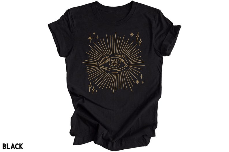 Evil Eye Shirt Esoteric Dark Boho Gothic Graphic Tee - Walmart.com