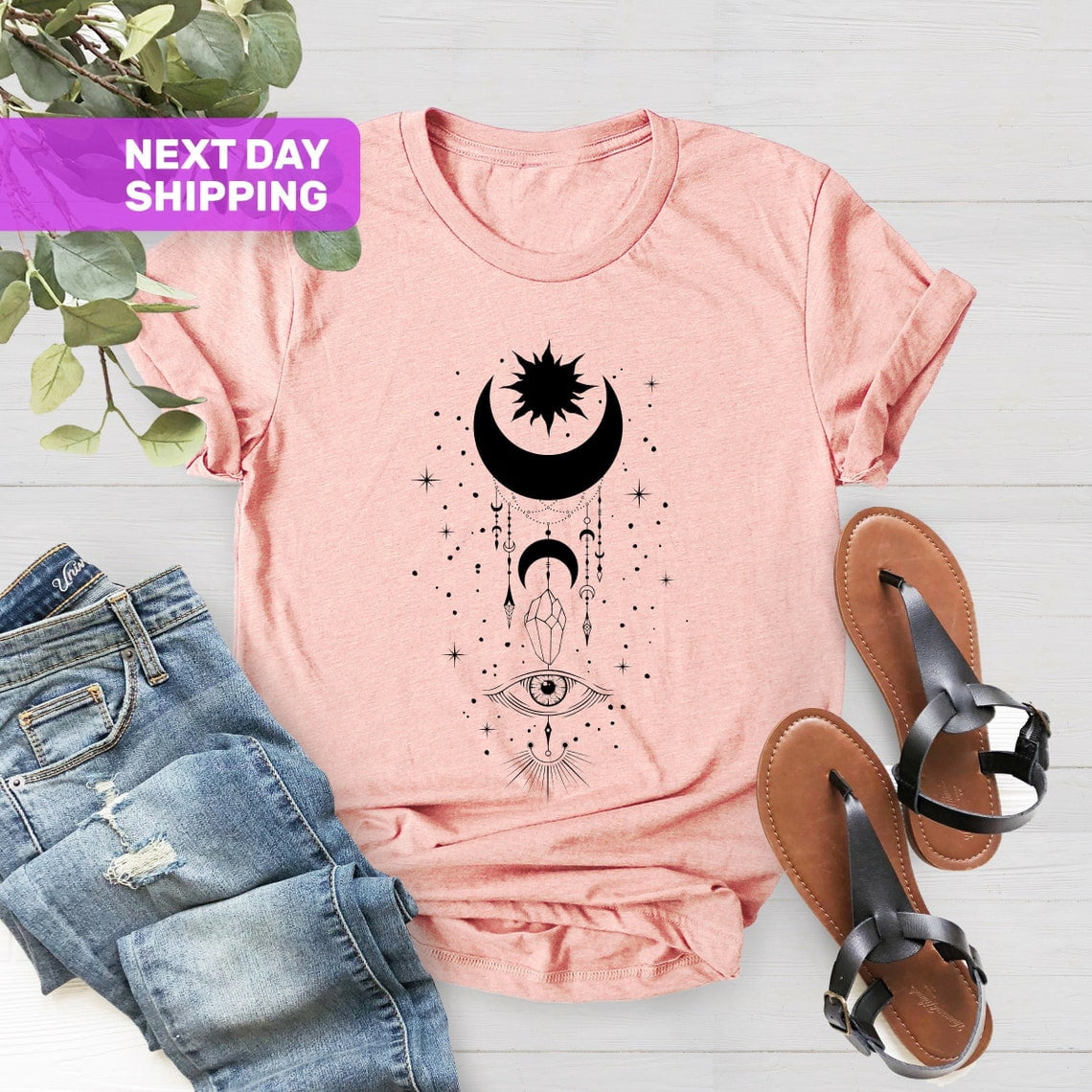 Evil Eye Shirt, Sun and Moon Shirt, All Seeing Eye Spiritual Shirts ...