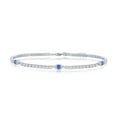 Evil-Eye Simulated Diamond CZ 9+1” Tennis Anklet |Sterling Silver ...