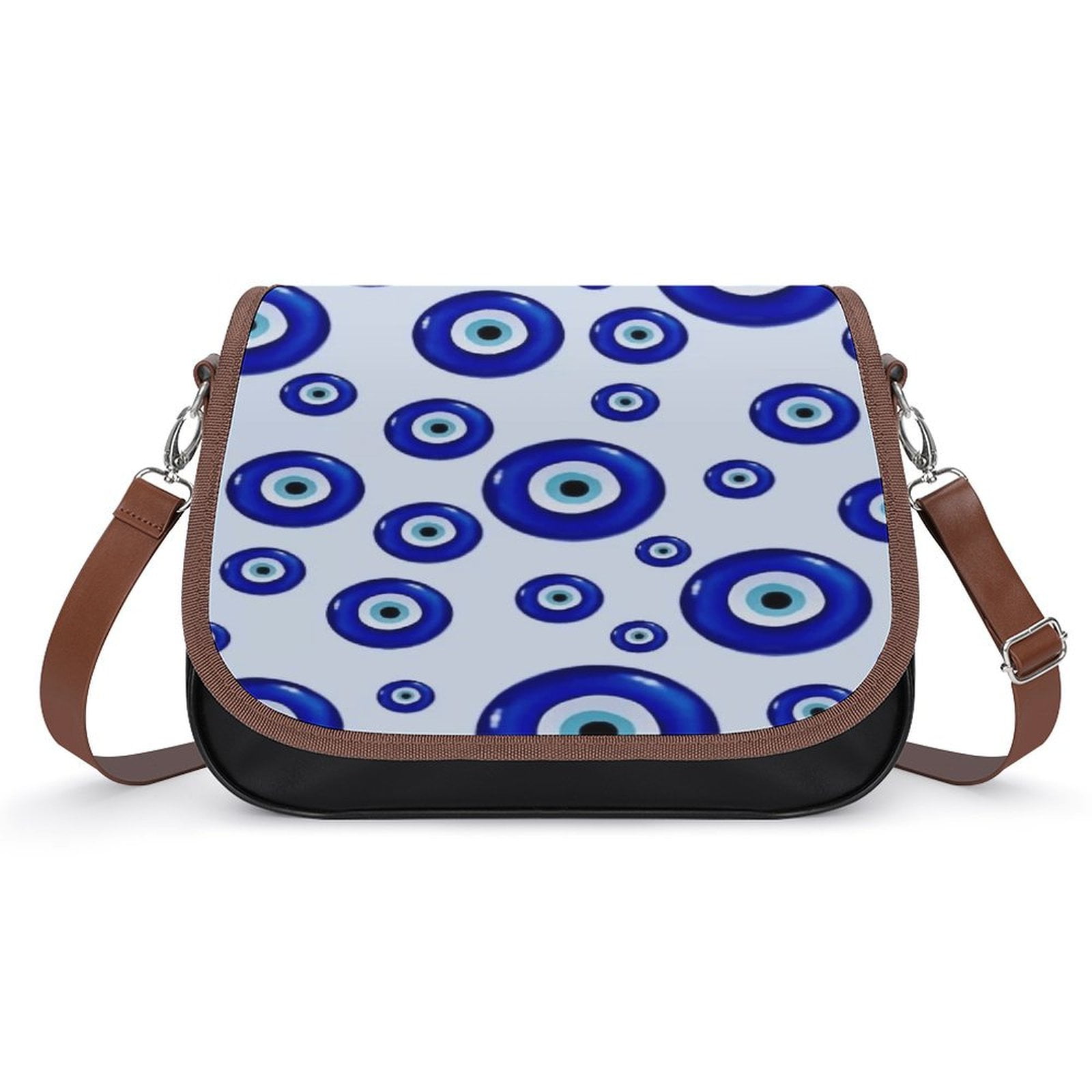 Evil Eye Symbol Vintage Crossbody Bag for Women Medium Leather Hobo ...