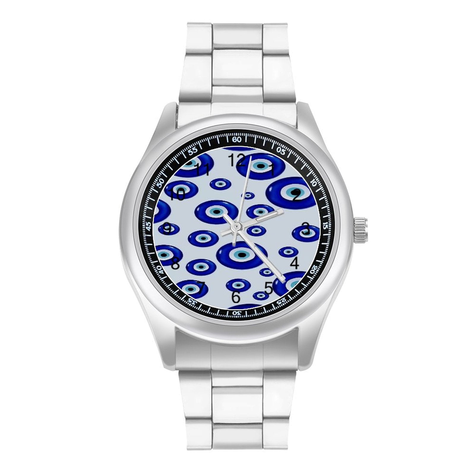 Evil Eye Symbol Wrist Watches for Men Metal Band Watch Fashion Three ...