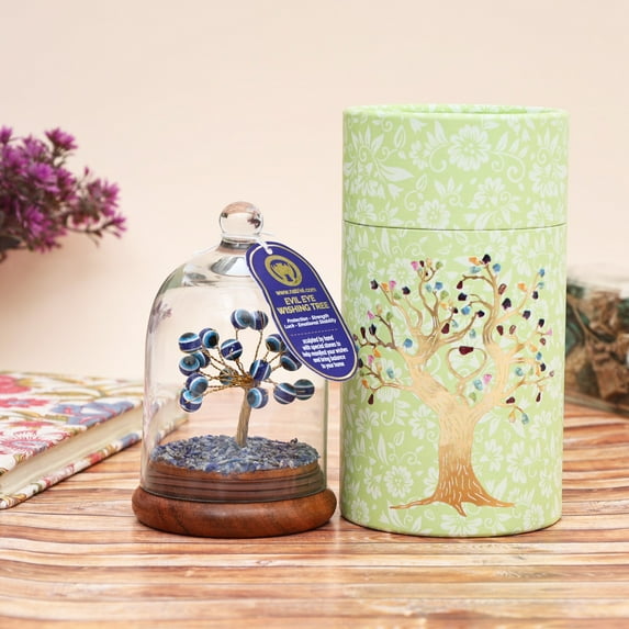 Evil Eye Wish Tree in Glass Dome - Spiritual Home Decor - Walmart.com