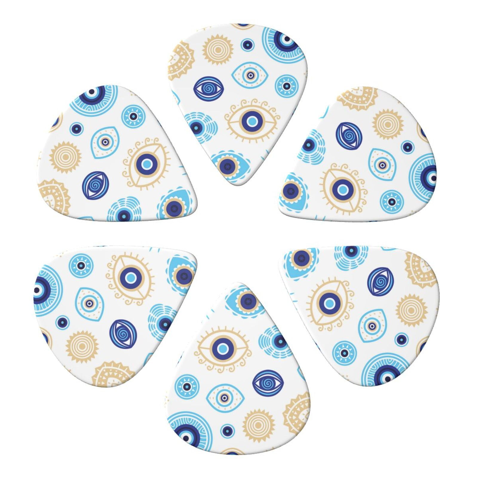 Evil Eyes Magic Talisman Guitar Pick 6 Pack for Bass Acoustic Electric ...