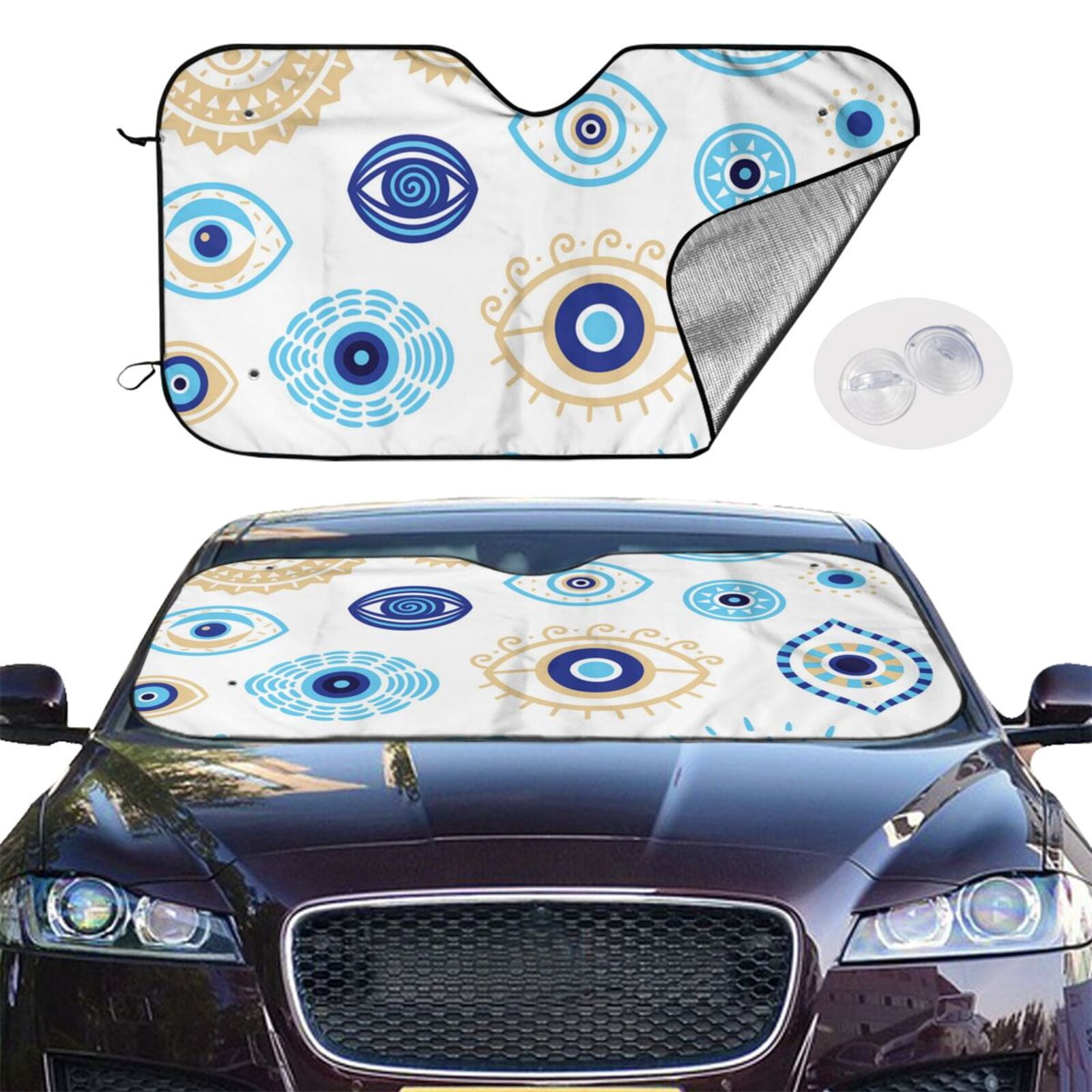 Evil Eyes Magic Talisman Windshield Sunshade Sun Shade Front Window Car ...