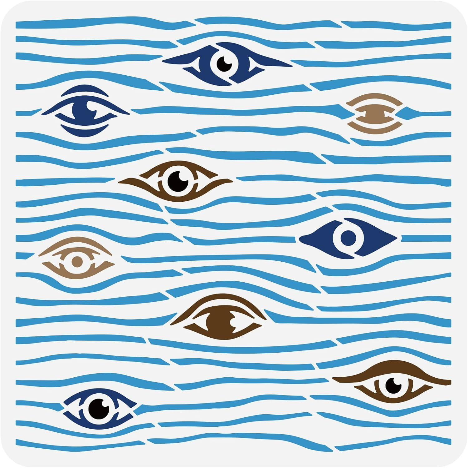 Evil Eyes Stencils 12x12" Abstract Eye Painting Templates Reusable ...