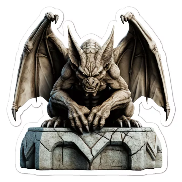 Evil Gargoyle Monster Sticker Indoor Outdoor Phone Decal Water Bottle ...