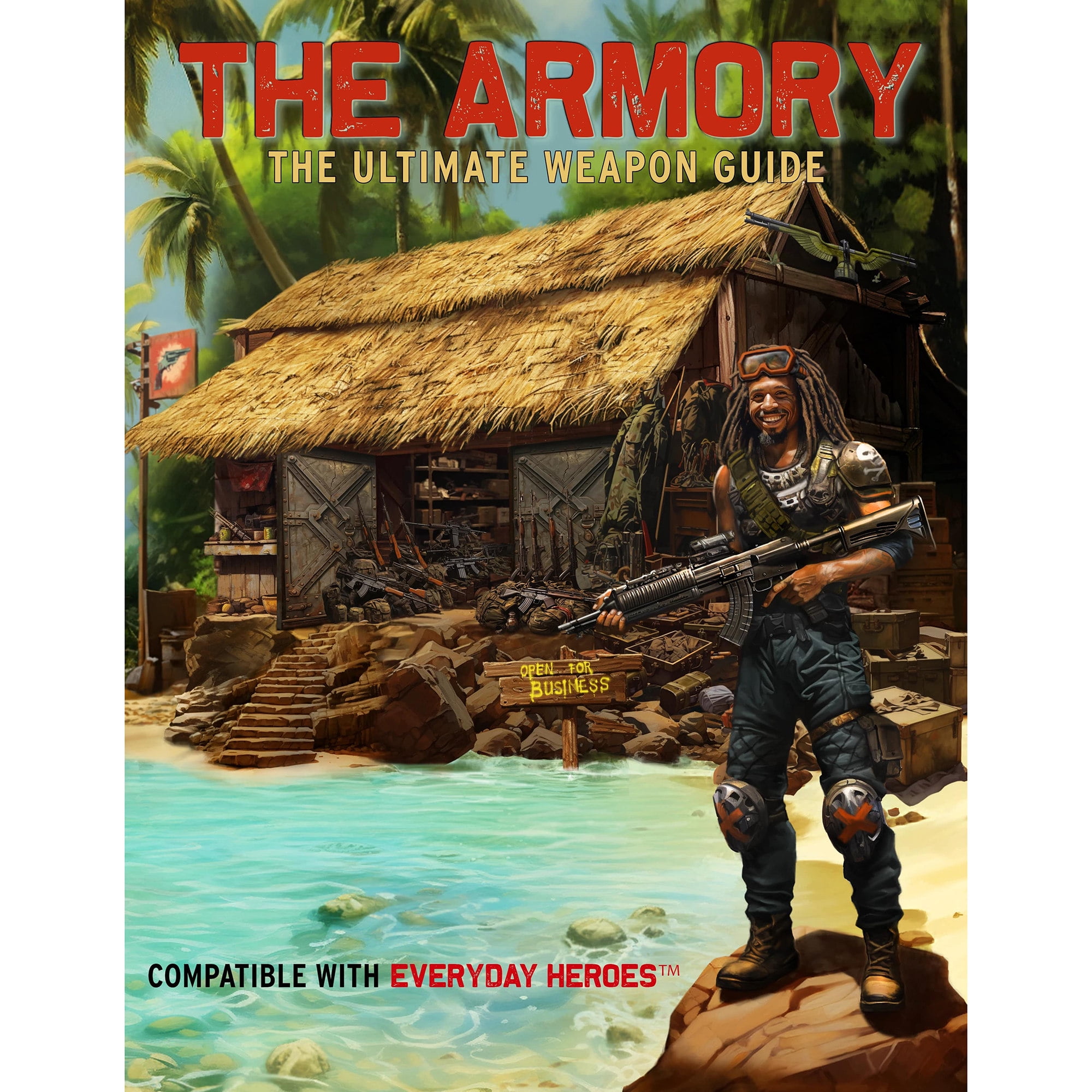 Evil Genius Games: Everyday Heroes: The Armory - Hardcover RPG Supplement Book, Guide To Weapons ...