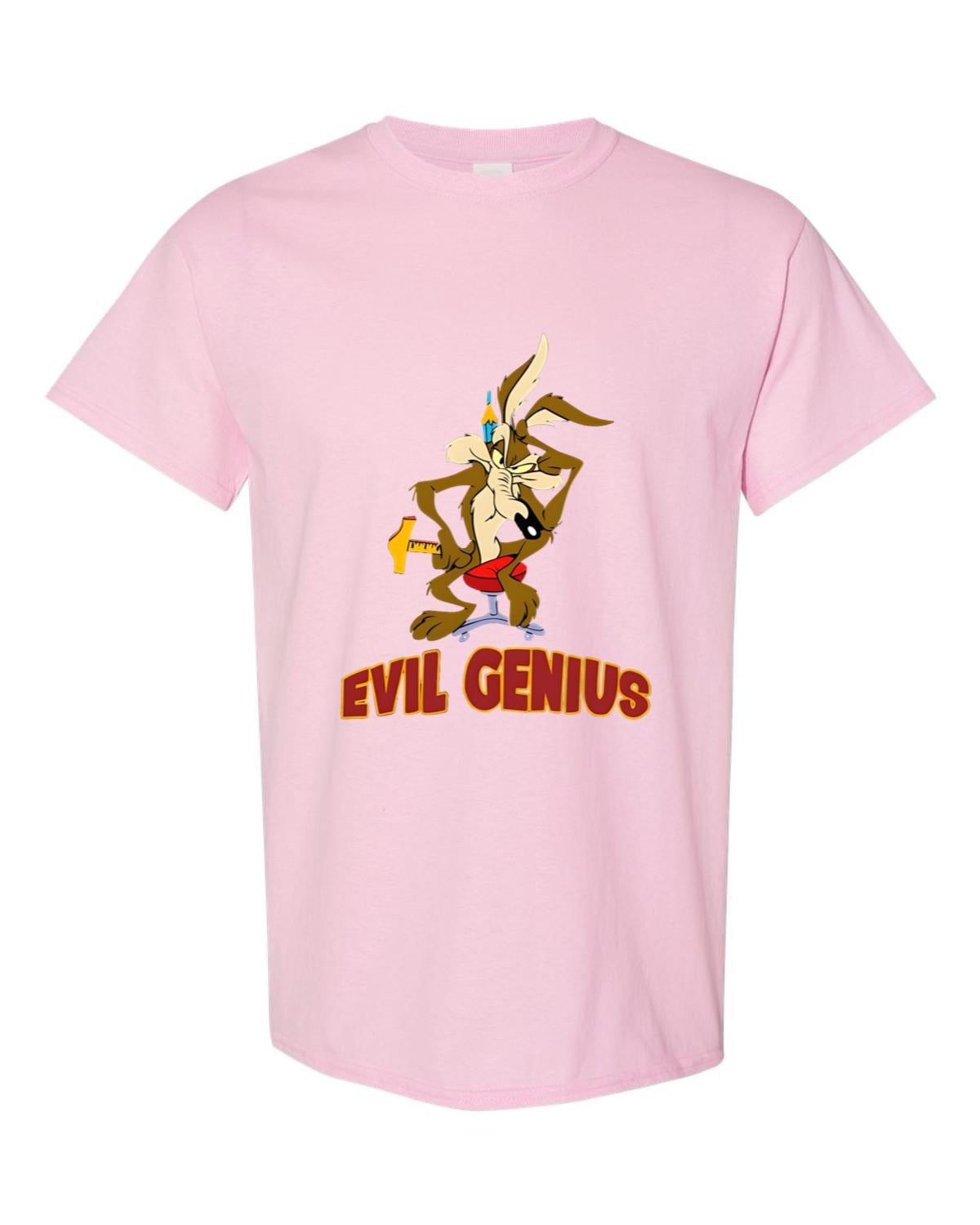 Evil Genius T-Shirt Coyote Comic Graphic for Sarcastic Fans, for men ...