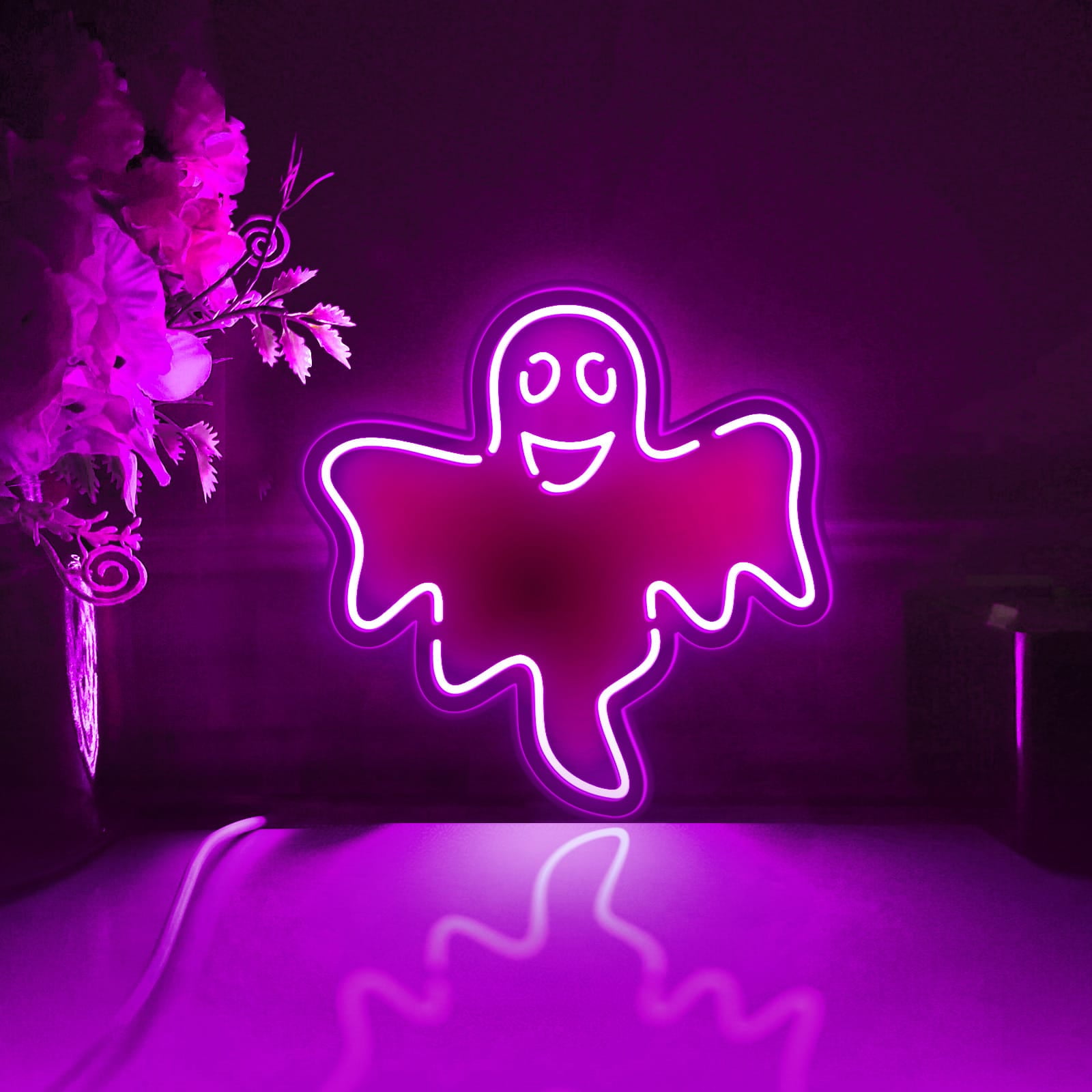 Evil Ghost Led Light Box, Dimmable Neon-Like Light Signs USB Power for ...