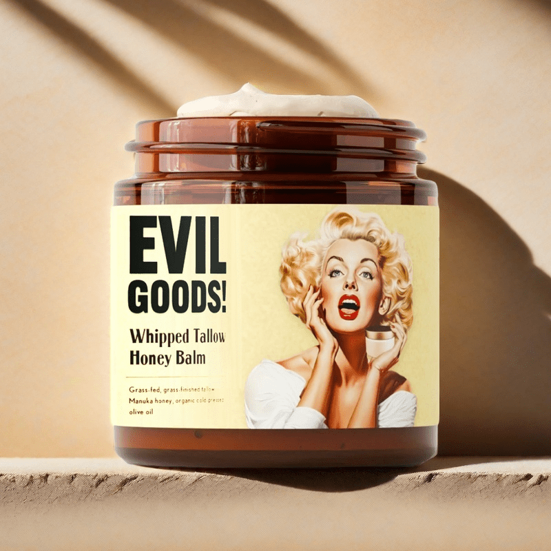 Evil Goods- Whipped Beef Tallow Honey Balm-Tallow Balm 5 Ingredients ...