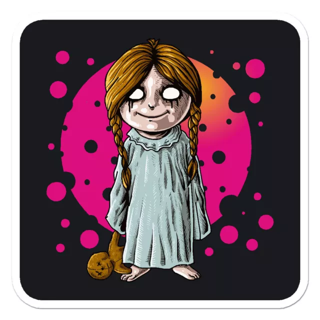 Evil Horror Girl Doll Sticker Phone Decal Water Bottle Stickers Car ...