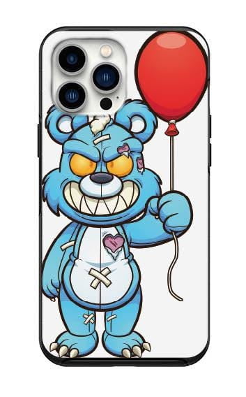 Evil Little Bear Red Balloon Cute Fun Pattern for iPhone 17 to 11 Pro ...