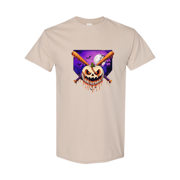Evil Pumpkin Baseball Bat Ink Drip Cartoon Monster Halloween Graphic ...