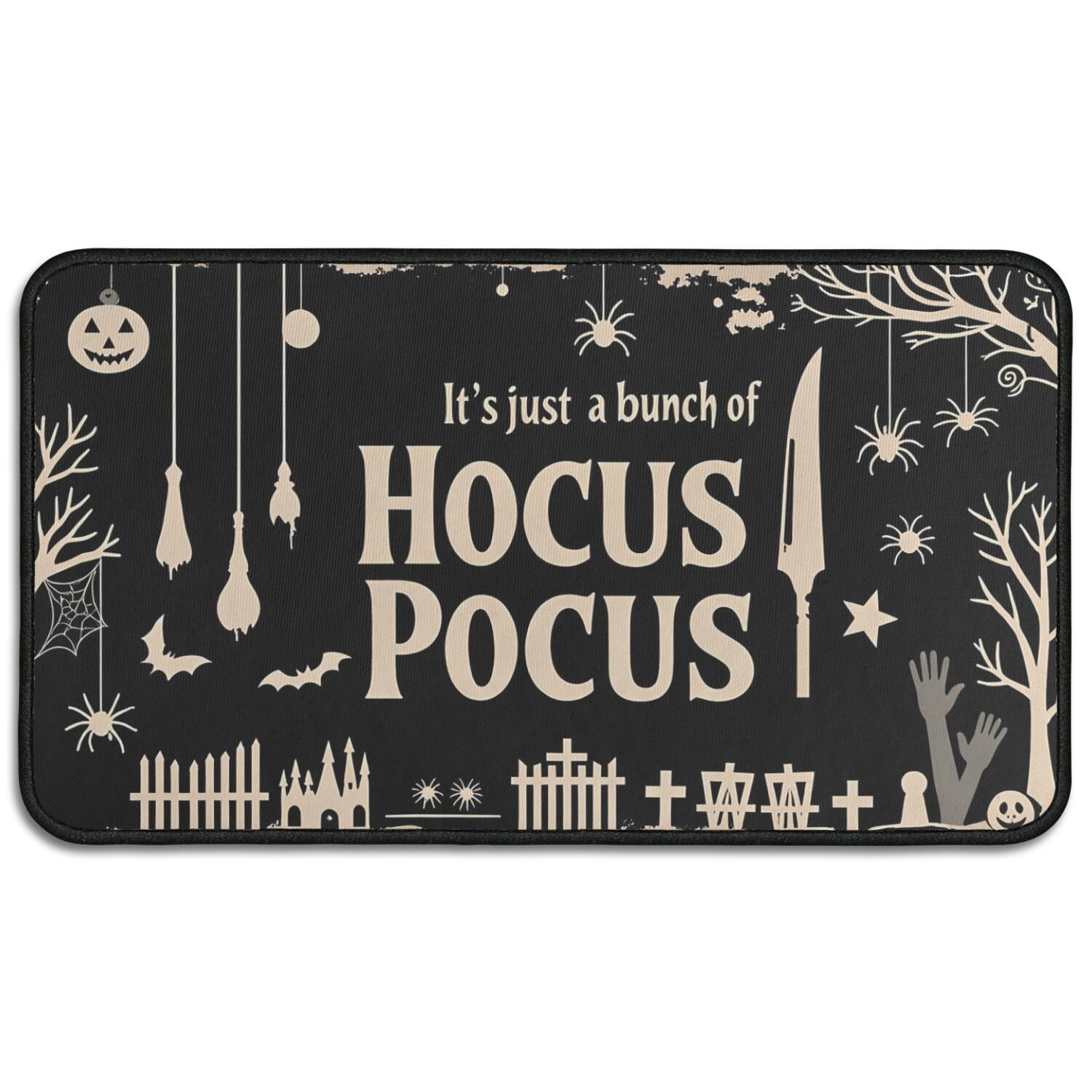 Evil Pumpkin Ghost Non Slip Doormat 30x17 Inch Happy Halloween Nonskid ...