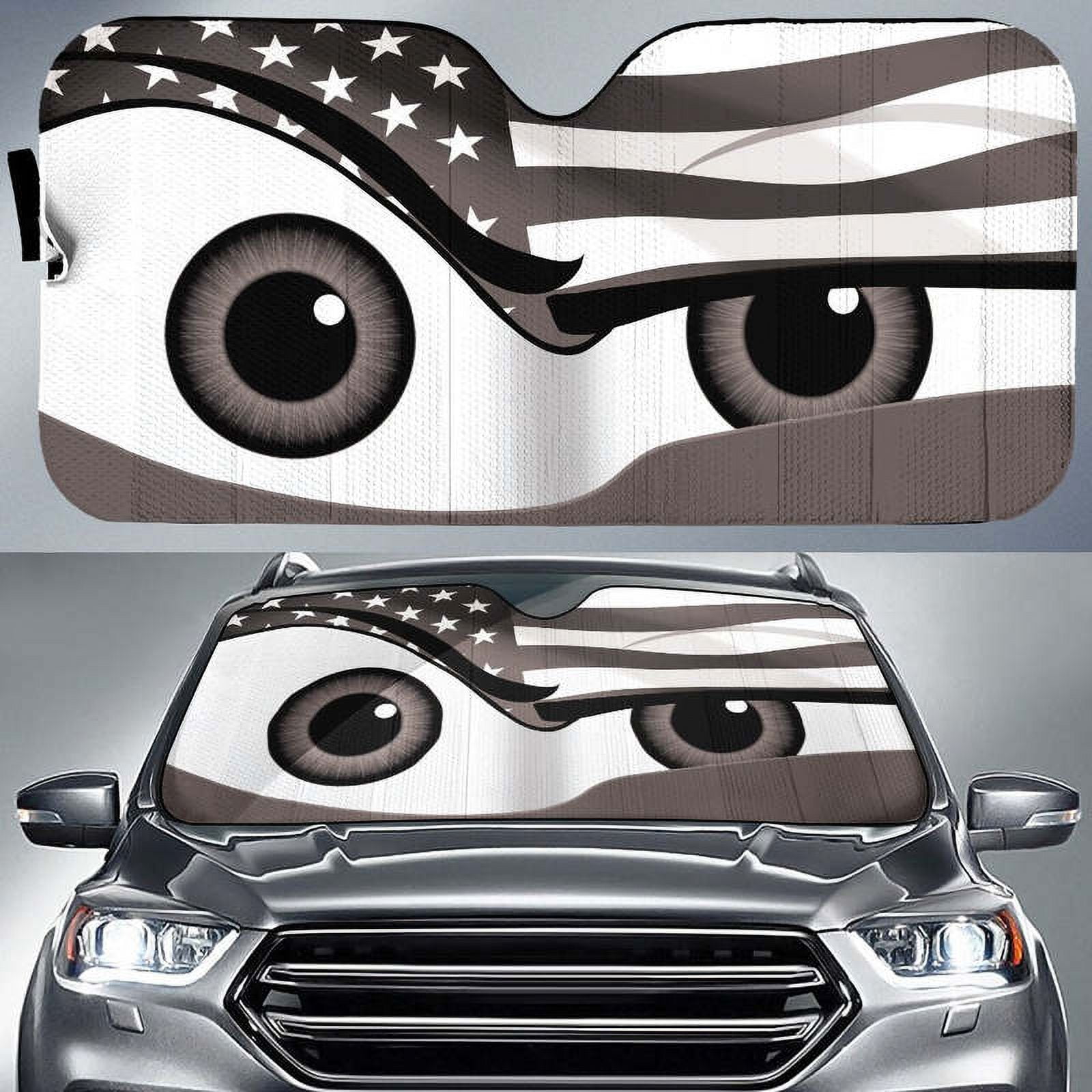 Evil Red Eyes Car Windshield Sun Shade Demonic Angry Eyes Sunshade ...