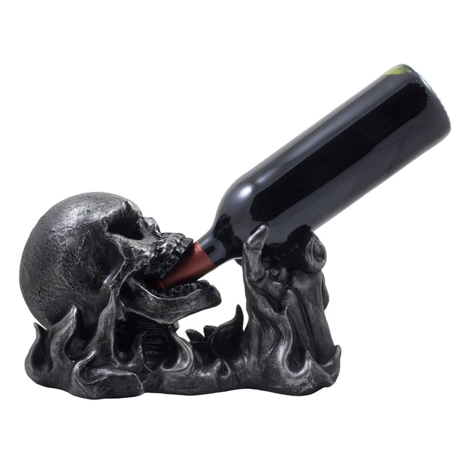 Evil Rising from Wine Bottle Holder Statue in Metallic Look for Scary ...