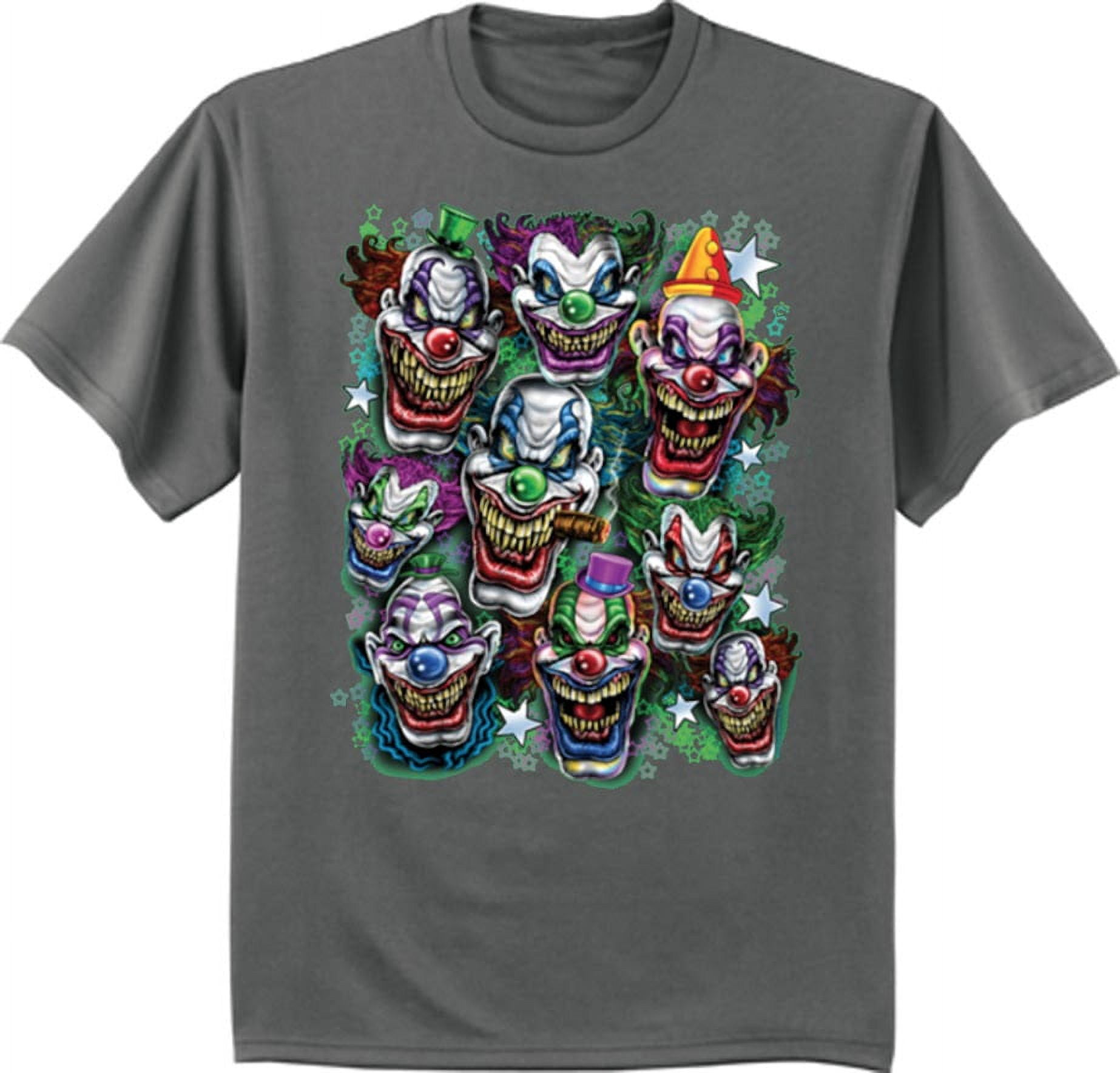 Evil Scary Horror Movie Clown T-shirt Mens Graphic Tee - Walmart.com