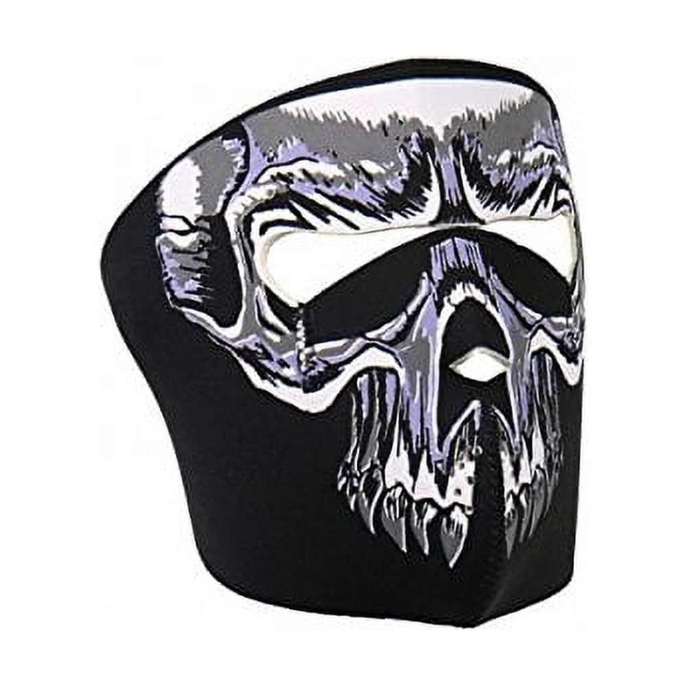 Evil Skull Neoprene Bikers Mask, Hook & Loop Fastener - Face Mask - One ...