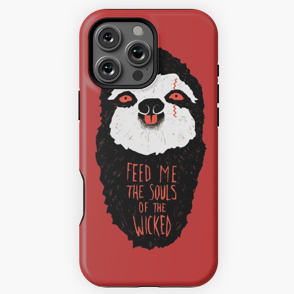 Evil Sloth Funny Creepy Animal Phone Case for iPhone 16 15 14 13 12 11 ...