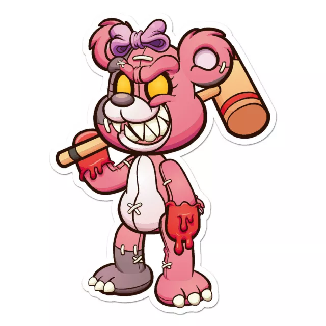 Evil Teddy Bear Sticker Phone Decal Water Bottle Stickers Car Decals ...