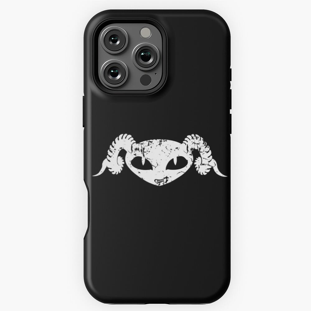 Evil White Goth Emo Dark Graphic Phone Case for iPhone 16 15 14 13 12 ...