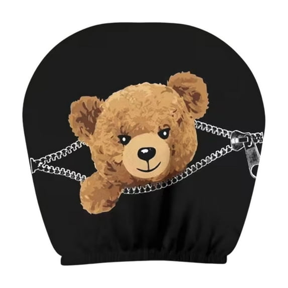 Evil Zippered Bear Car Seat Cover Full Coverage Headrest Cushion ...