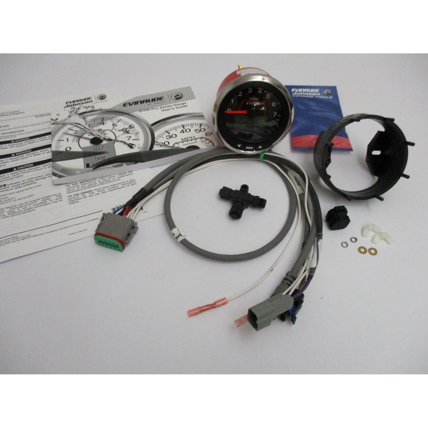 Evinrude Etec New Icon Tach Pro Tachometer Kit 4" Black 7000 RPM ...
