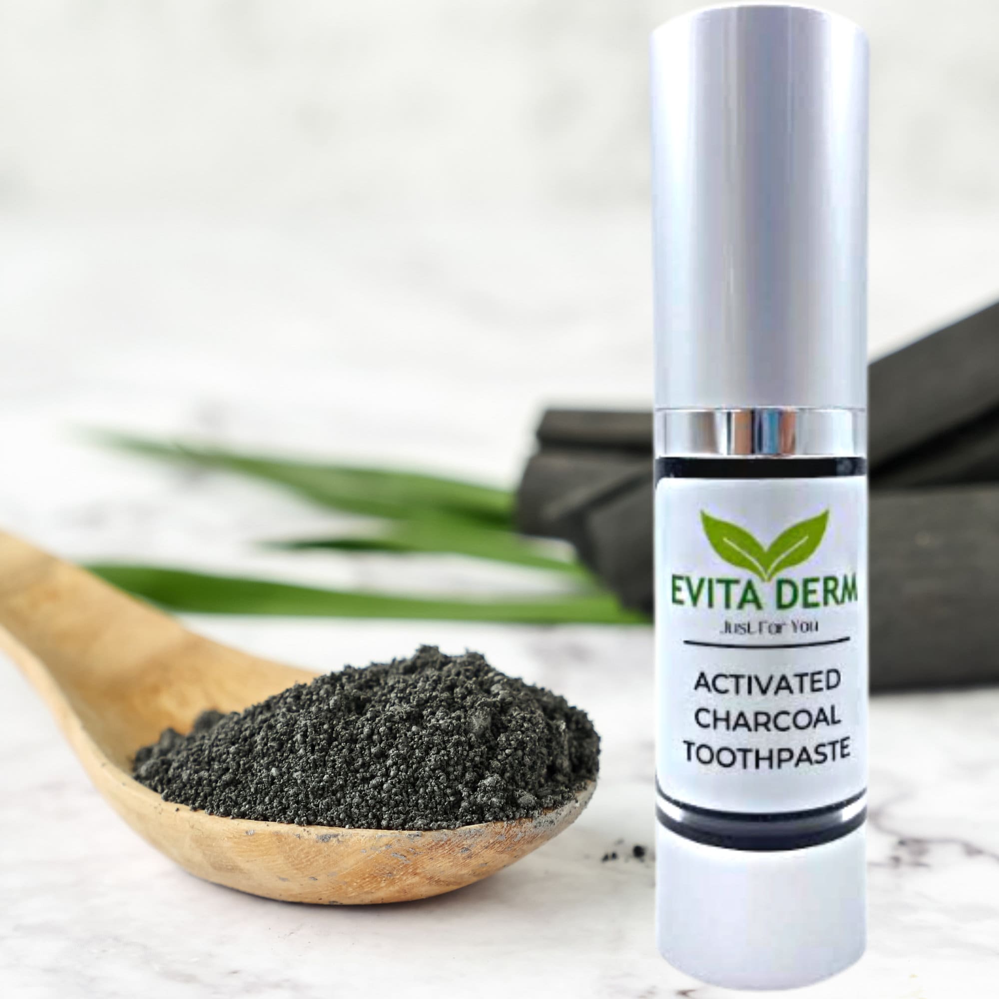 Evita Derm Activated Charcoal Toothpaste Gel | Naturally Whiten Polish ...