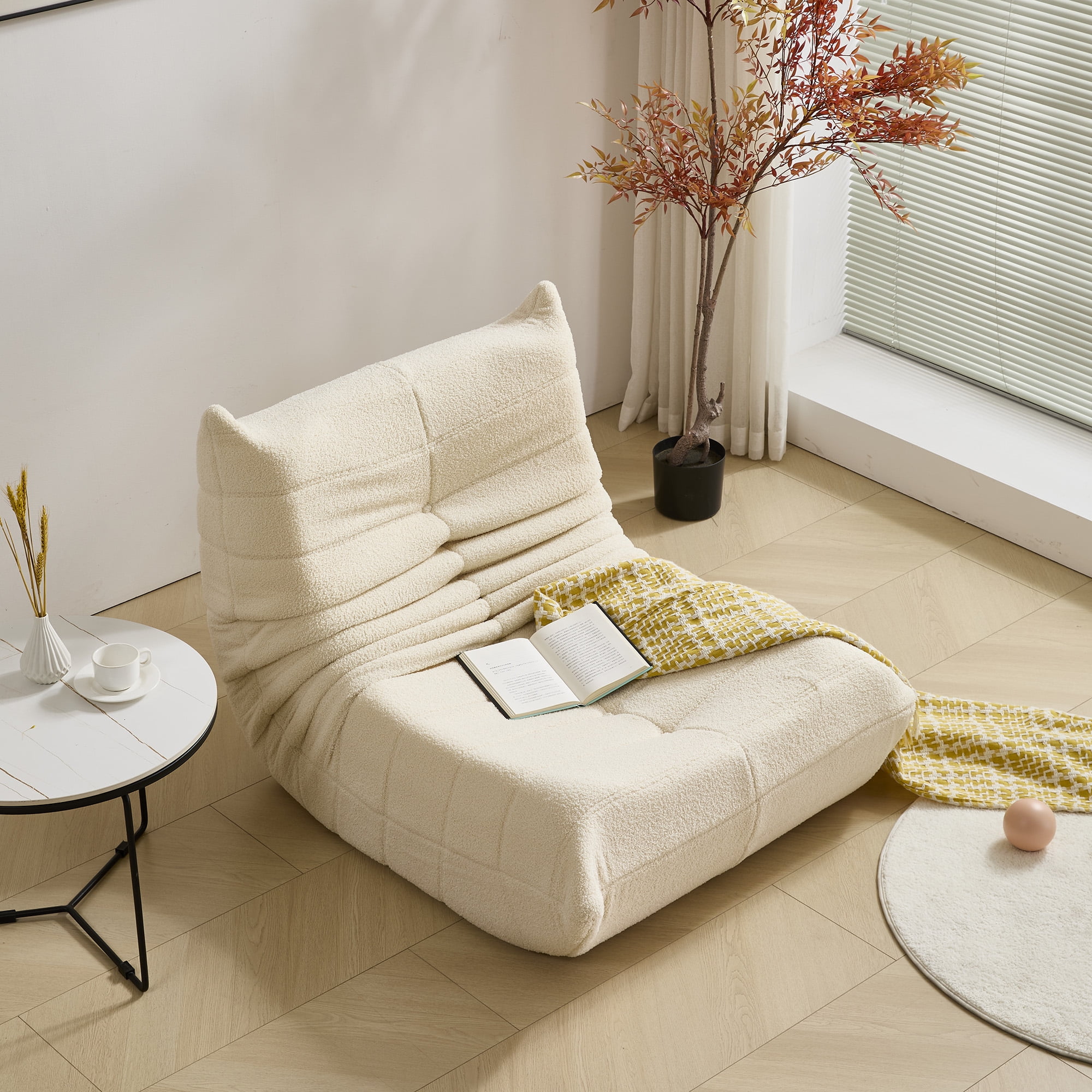 Evita High Density Memory Foam Lazy Sofa Chair for Living Room Bedroom ...