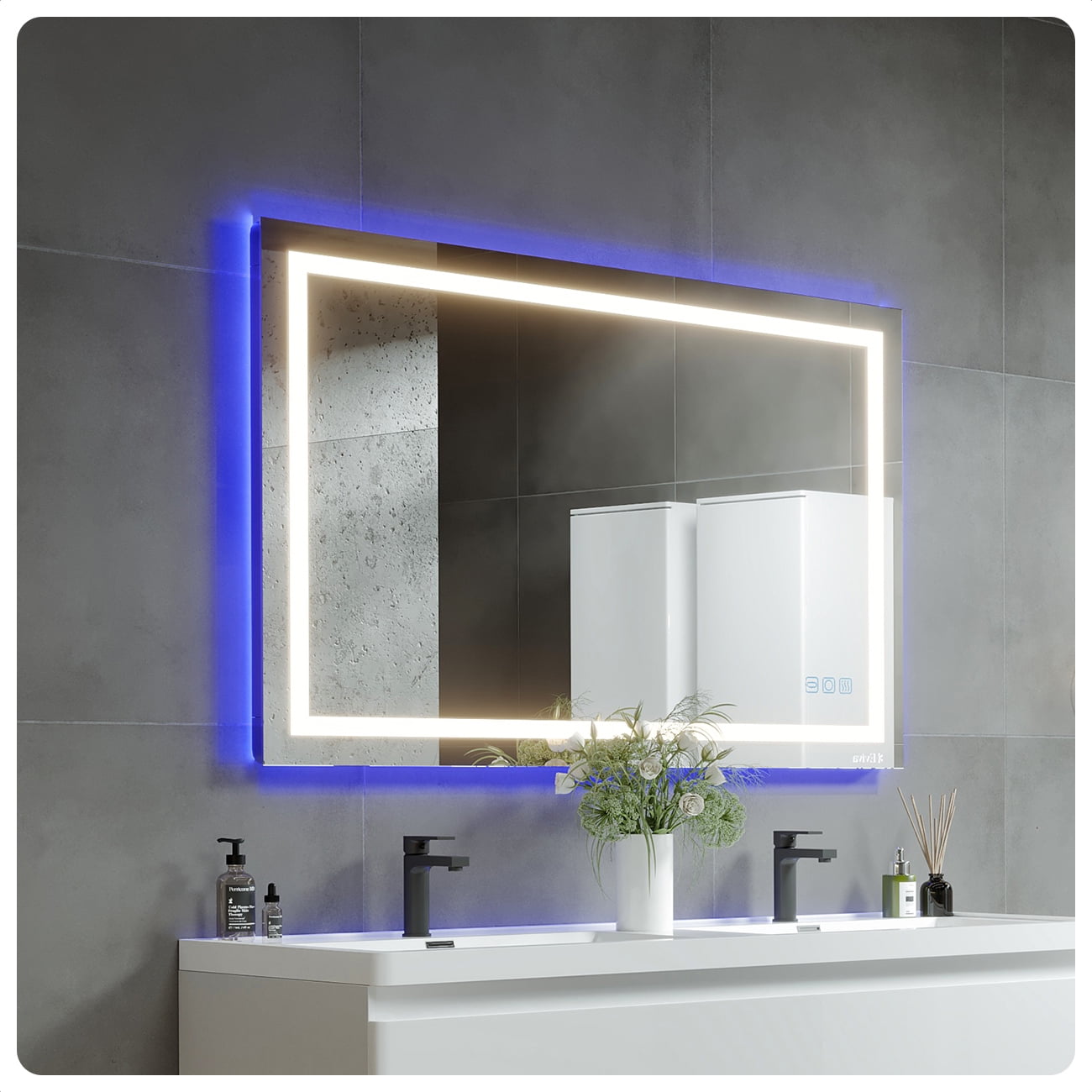 Eviva EVMR52-42X30-LED Deco Piece Wall Mounted Lighted Bathroom Vanity ...