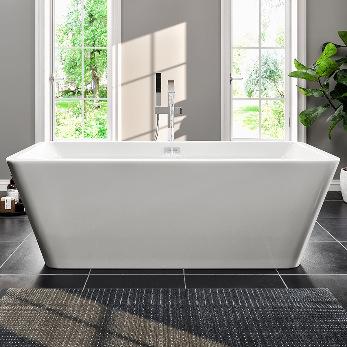 Eviva Eclipse 59 inch White Freestanding Bathtub - Walmart.com