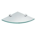Eviva Rim Tempered Glass Corner Shelf in Chrome Finish - Walmart.com