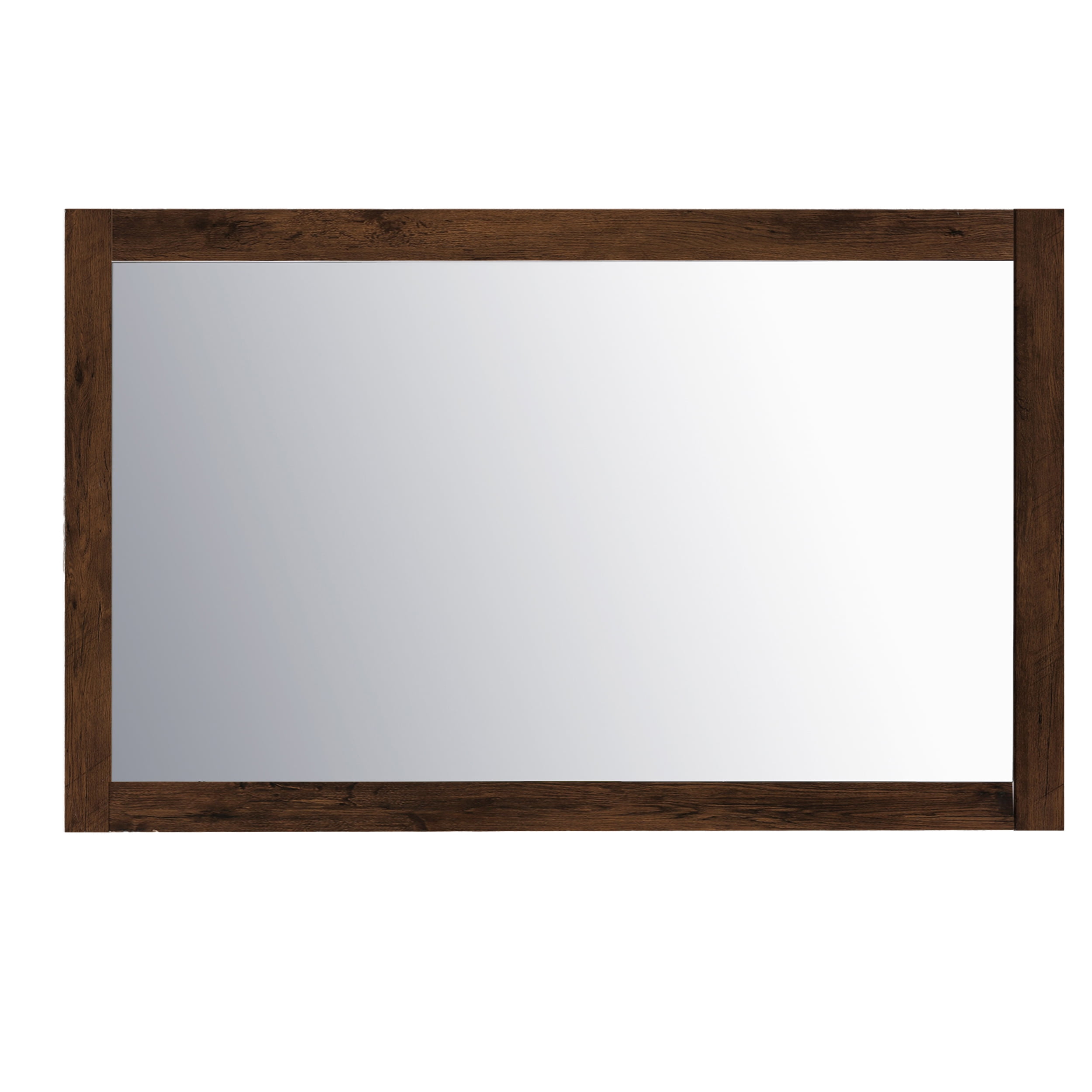 Eviva Sun 42" Rosewood Full Framed Bathroom Wall Mirror - Walmart.com