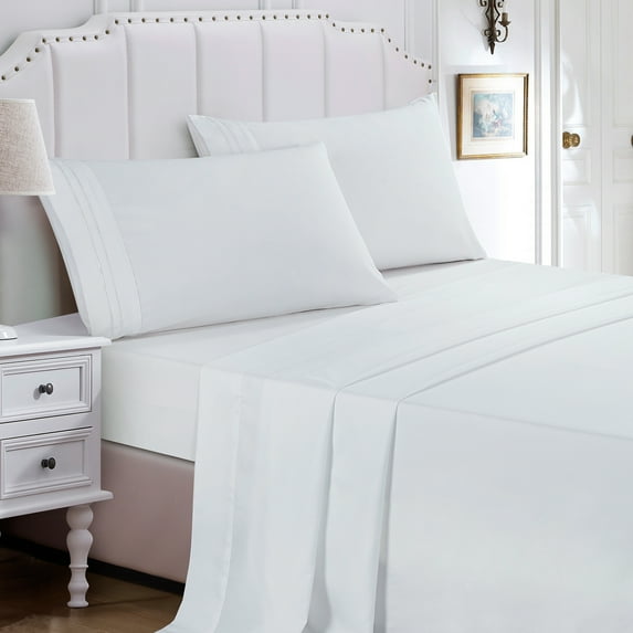 Evjk 3-4 PC Jcrown Sheet Set, Contemporary Style, Ultra Soft,Split ...