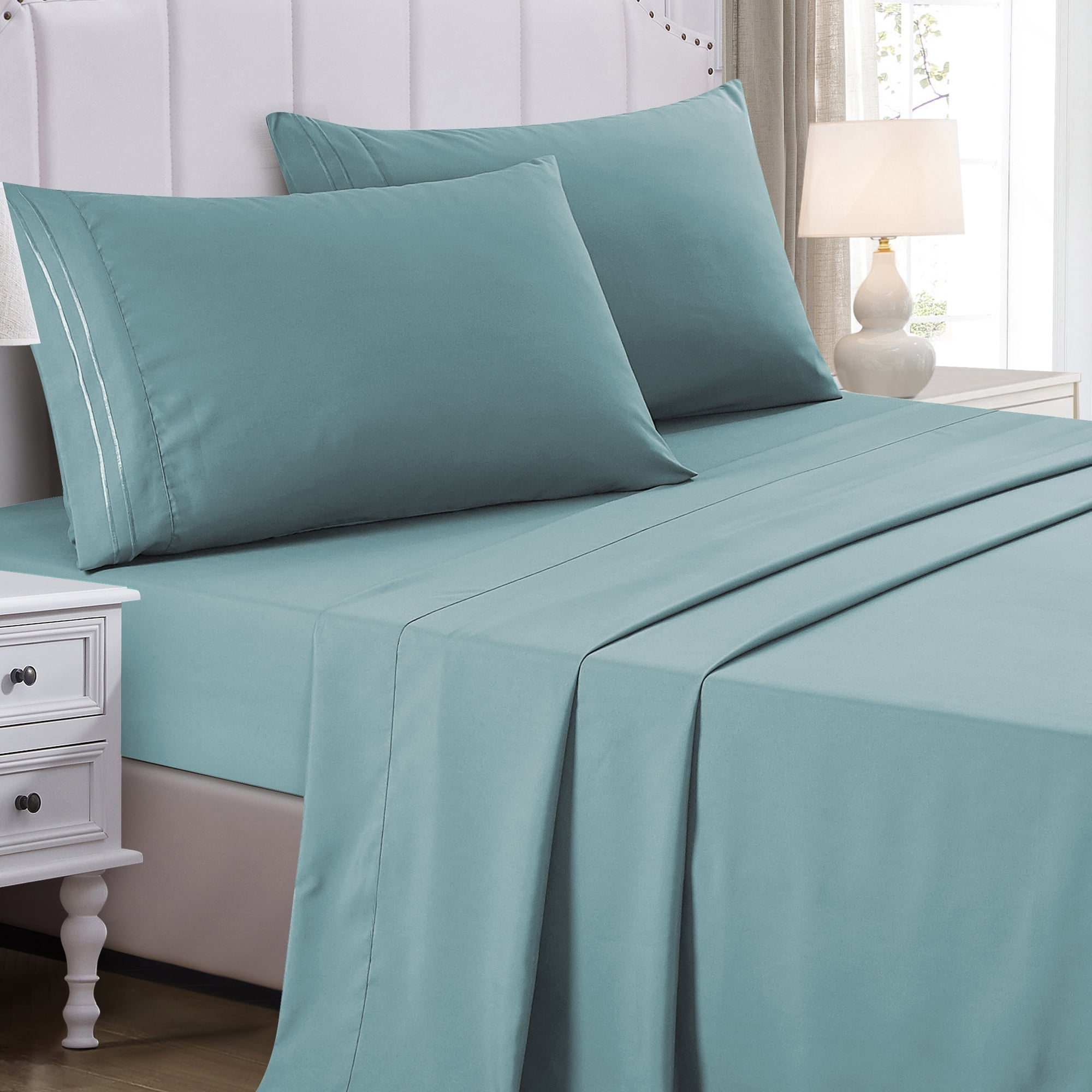 Evjk 3-4 PC Jcrown Sheet Set, Solid, Elegant and Stylish, QUEEN ...