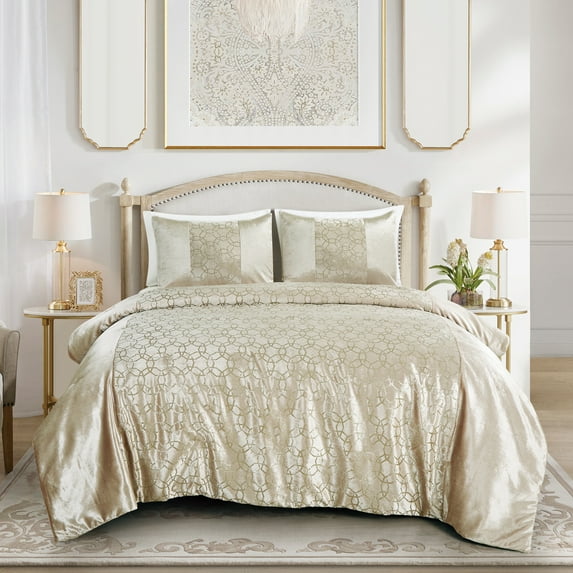 Evjk 3-Piece Decorative Lightweight Bedspread Set – Breathable, Velvet ...
