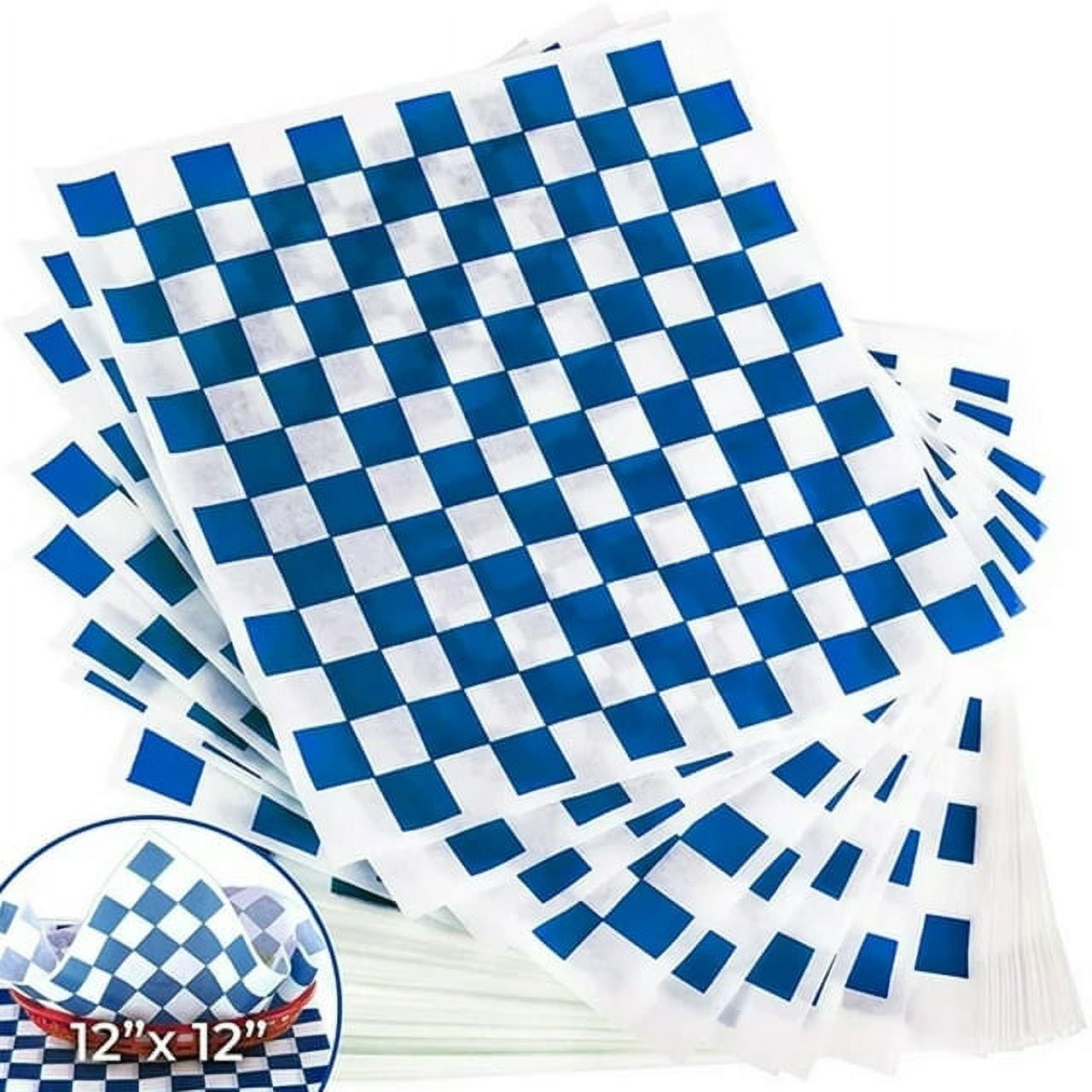 Evjurcn 12”×12” Plaid Wax Paper, 100 Pcs Greaseproof Sandwich Wrapping ...